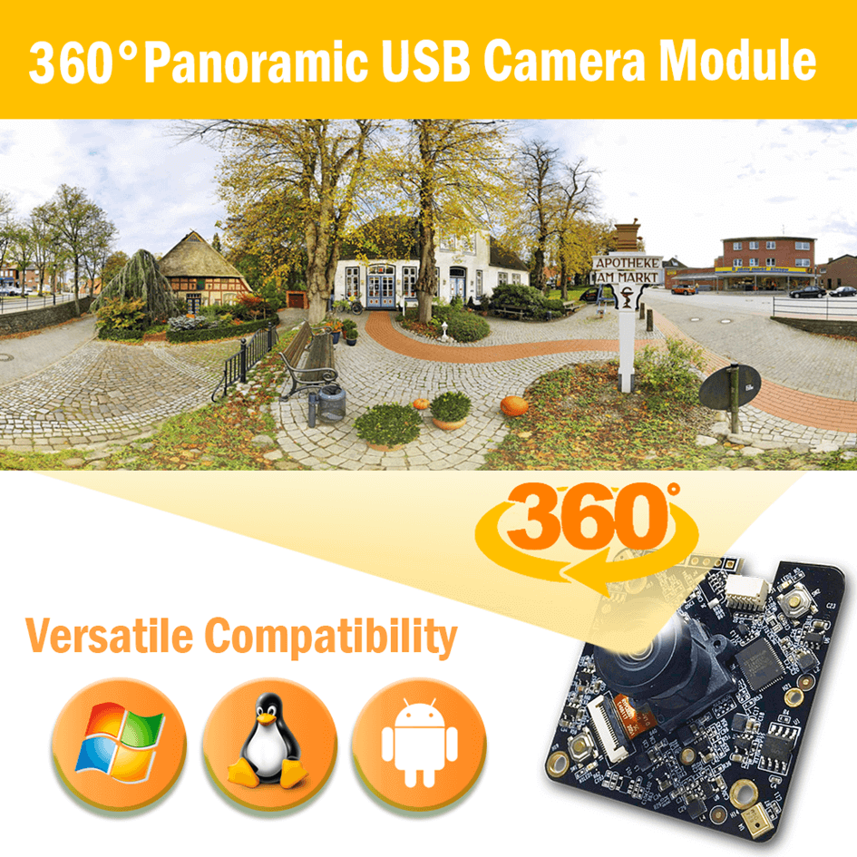 360° Degree Panoramic Wide Angle USB CMOS Camera Module | Midas Touch