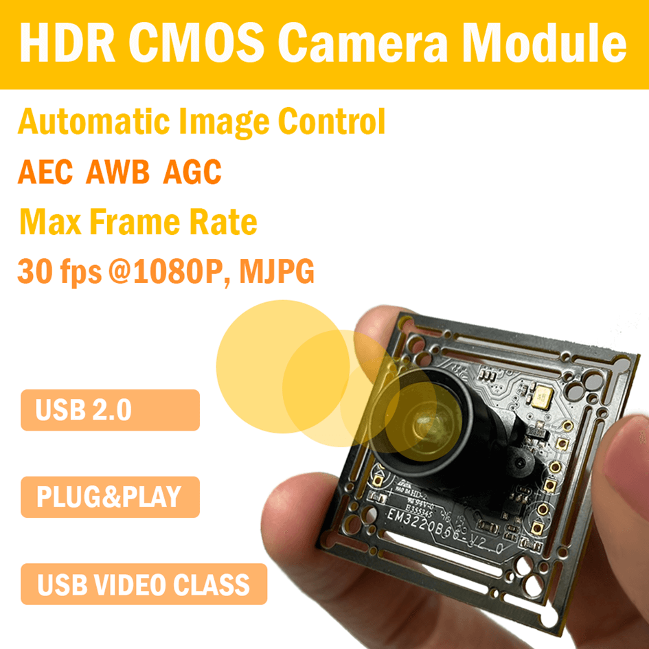 2K/2160P USB 2.0 HDR Camera Module | Midas Touch
