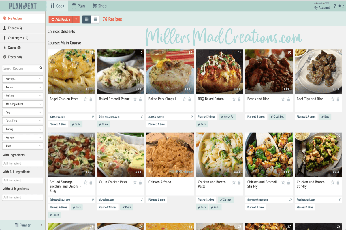 Meal Planning at it's Best! | Digital Planners | Web Design | Miller's ...