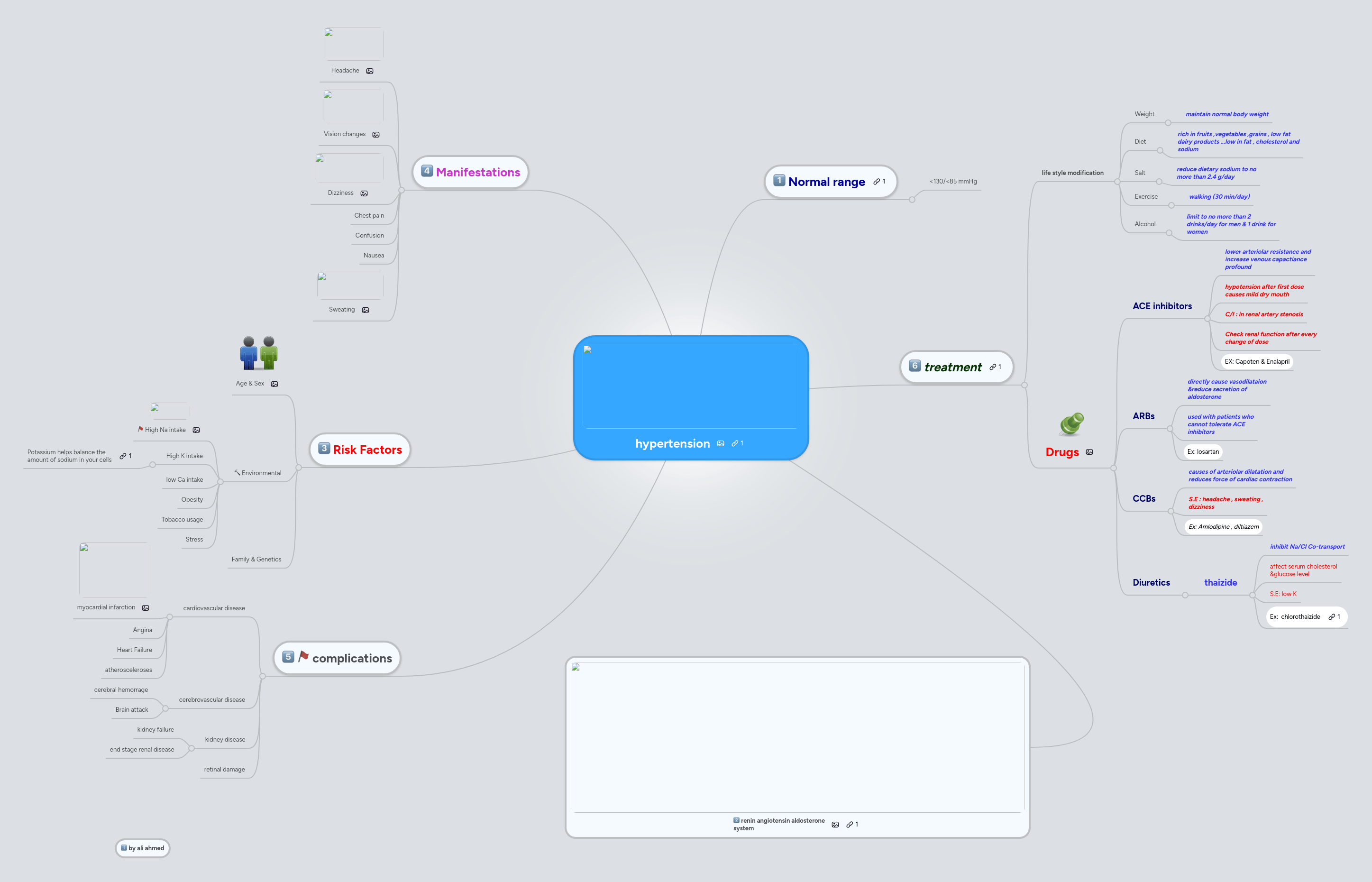 Hypertension Mindmeister Mind Map