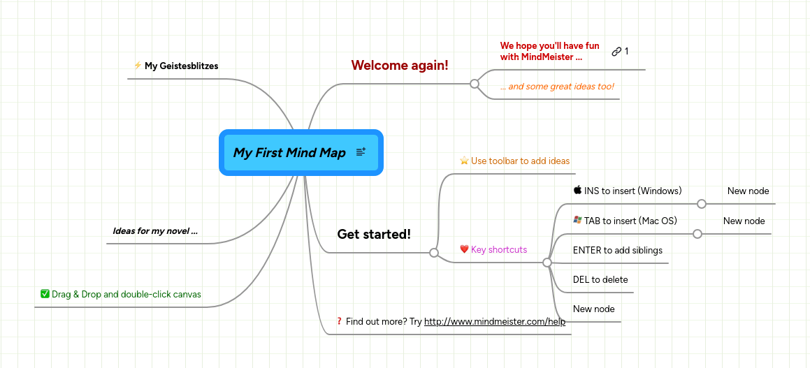 My First Mind Map Mindmeister Mind Map