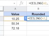 How To Use The Ceiling Function In Google Sheets