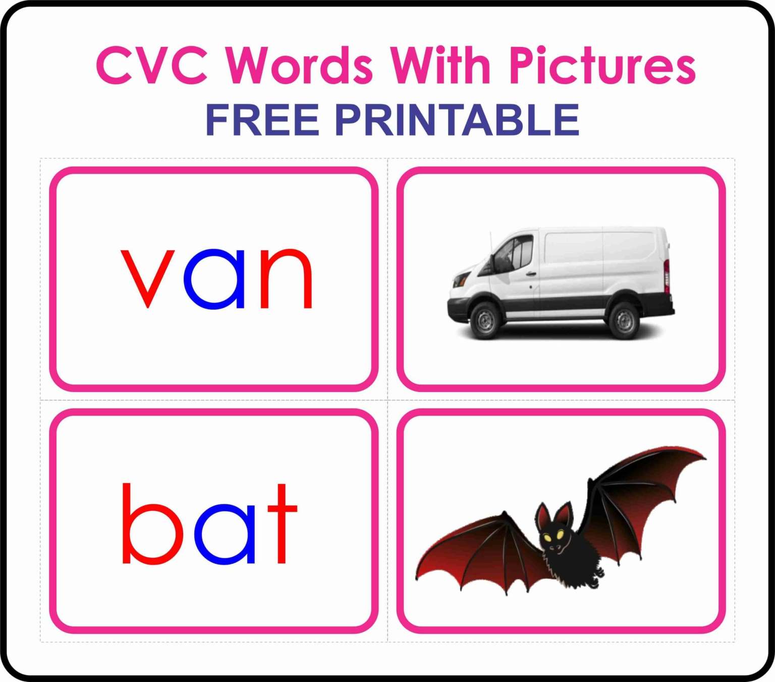 CVC Words With Pictures Printable Montessoriseries cvc-words-with-pictures-printable-montessoriseries
