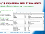 Sort String Array By Any Column Using Vba
