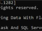 Flask Python Reporting For Sql Server