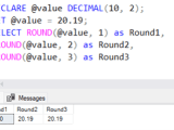 Sql Round Function Examples
