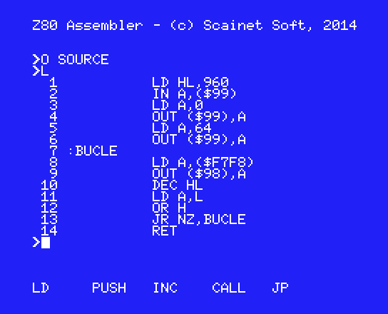 Z80 Assembler, por Dani Crespo – MSXBlog