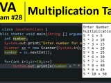 Java Code For Multiplication Table Multiplicationtablechart Net