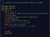 C Code For Multiplication Table Multiplicationtablechart Net