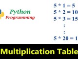 Python Program For Multiplication Table Multiplicationtablechart Net