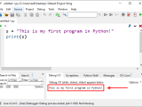 First Program Python My Courses