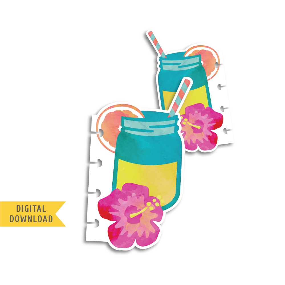 Tropical Summer Planner Tab. Free Digital Download - MY COZY PLANNER
