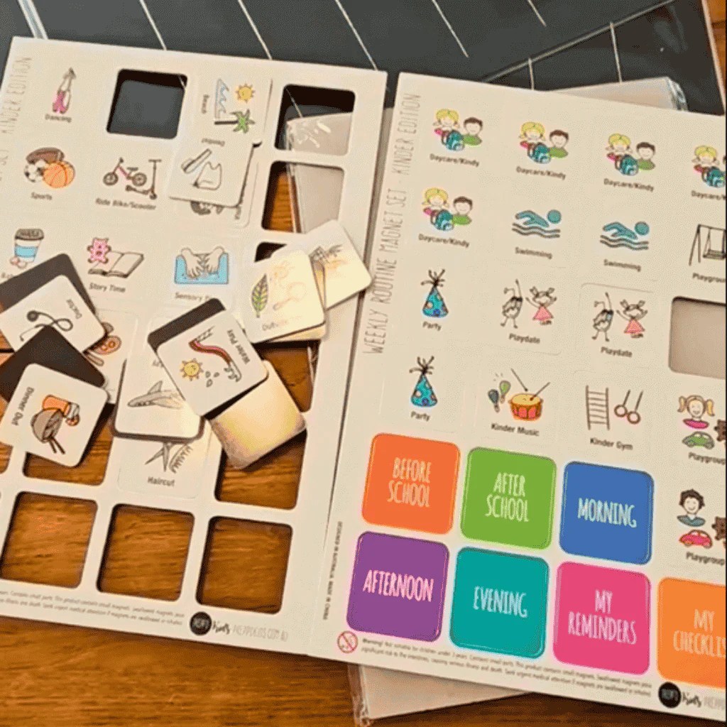 Weekly Routine Chart Set Kinder Edition I Weekly Visual Schedule My