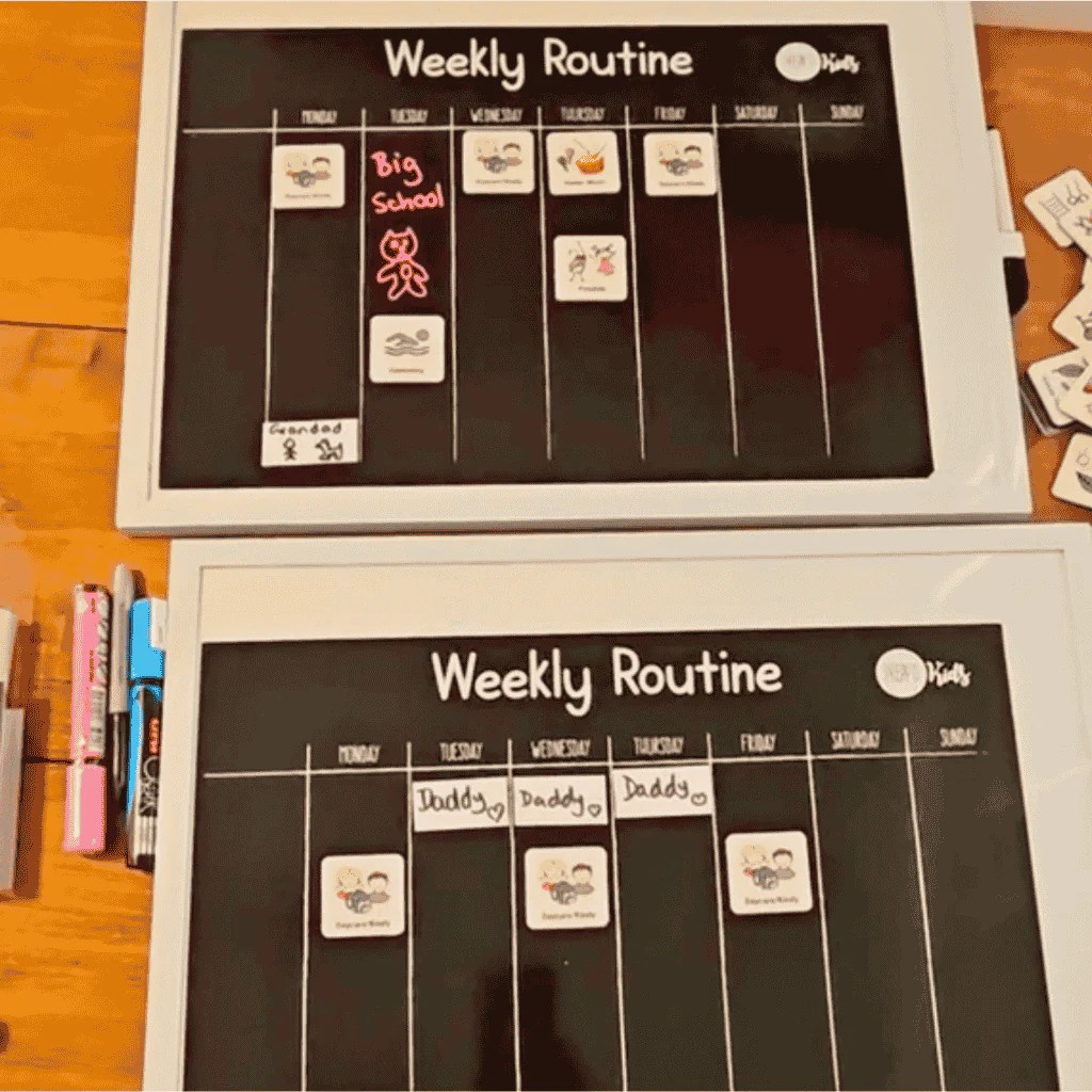 Weekly Routine Chart Set Kinder Edition I Weekly Visual Schedule My