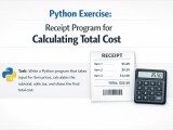 Python Exercise Receipt Program For Calculating Total Cost