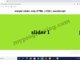 Simple Slider Only Html Css Javascript Myprograming