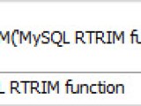 Mysql Trim Function
