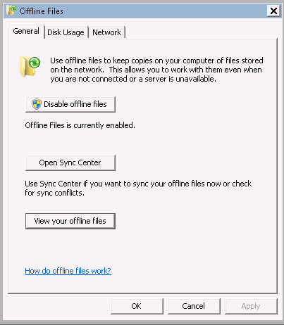 Rebuild offline files database | Online Brain