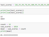 Finding The Mean Using Python