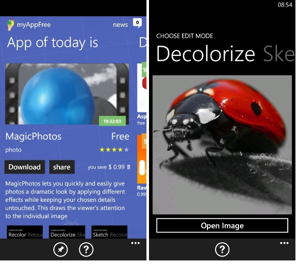 MagicPhotos Free in the WP8 Store - Nokiapoweruser