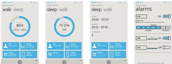 Bind Mi Band app for Windows Phone receives major update including sleep tracking and more ...