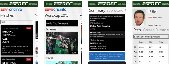 ESPNcricinfo app for Windows Phone updated with Player profile page ...