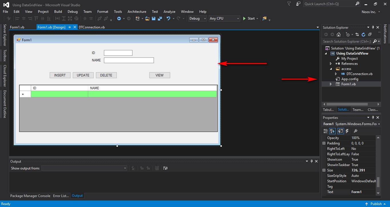 Menggunakan DataGridView di Visual Basic