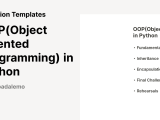 Oop Object Oriented Programming In Python Template By Badalemo