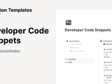 Developer Code Snippets Template By Locominder Notion Marketplace