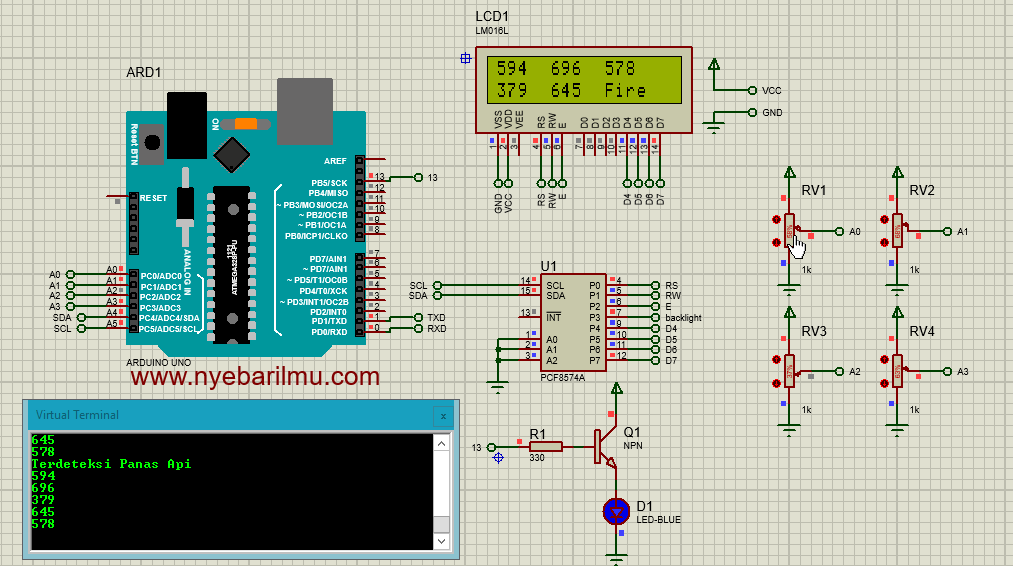 Tutorial Arduino mengakses Sensor Flame