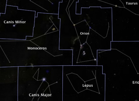 Constellation boundaries for Google Sky | Ogle Earth