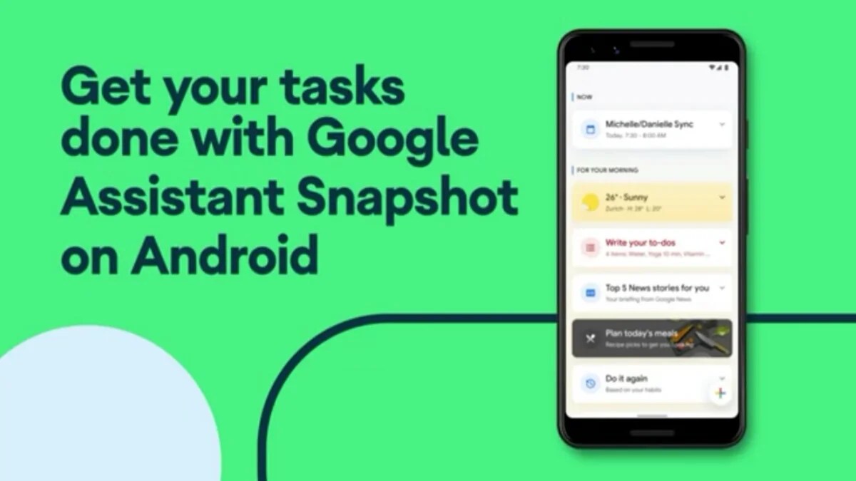 Google Assistant Snapshot upcoming features