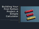 Building Your First Python Project A Simple Calculator Onloadcode