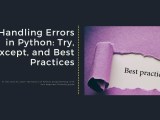 Handling Errors In Python Try Except And Best Practices Onloadcode
