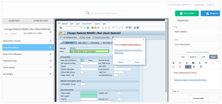 SAP Training Software Walkthrough & SAP Onboarding for User Adoption