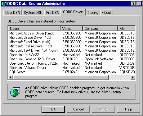 Odbc driver configuration | David blog