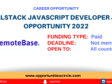 Javascript Developer Job Opportunity 2022 Opportunities Circle
