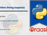 Python String Isspace Method Clear And Concise Oraask