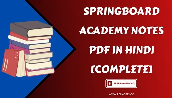 Springboard Academy RAS Notes PDF in Hindi Download