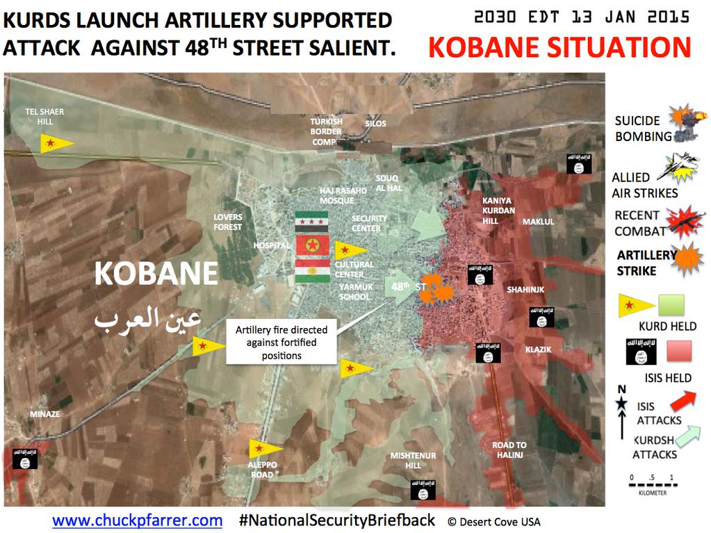 KOBANE UPDATE 41: ISLAMIC STATE CONTROL OF KOBANE SHRINKING DAILY UNDER ...