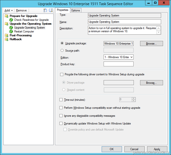 How the settings in ConfigMgr translate to the command line of the ...