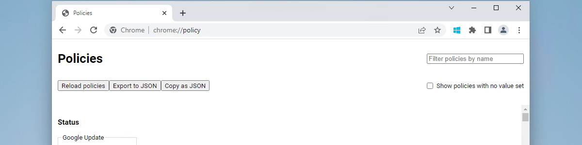 Further simplifying management of the Google Chrome browser on Windows ...