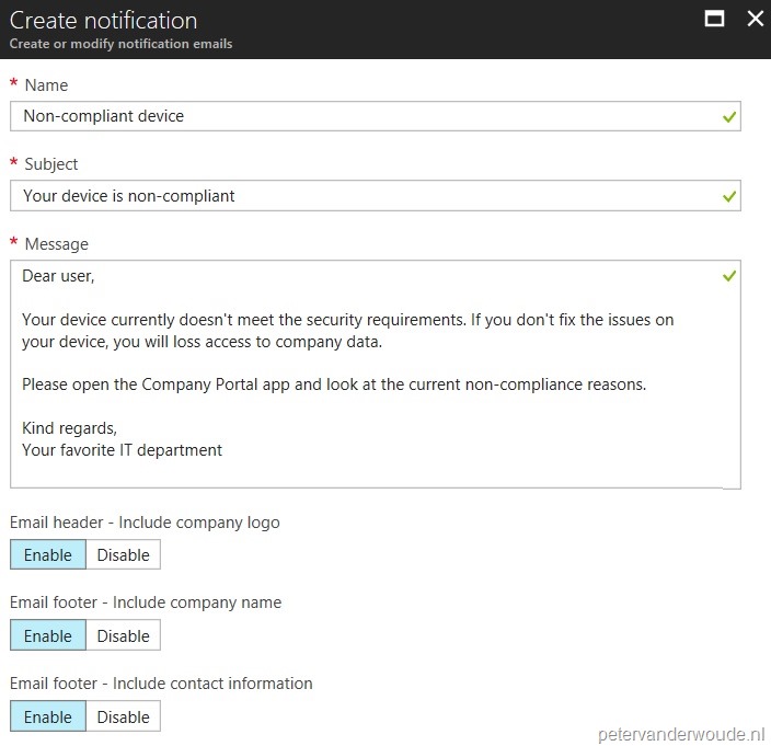 Notify end-user about non-compliant device – All about Microsoft Intune