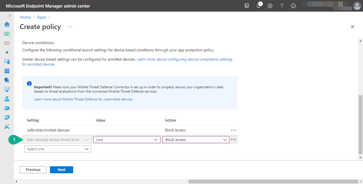 Using Microsoft Defender for Endpoint in app protection policies for ...