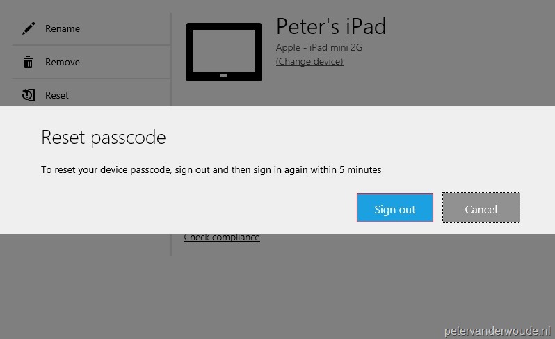 Reset passcode via the Company Portal website – All about Microsoft Intune
