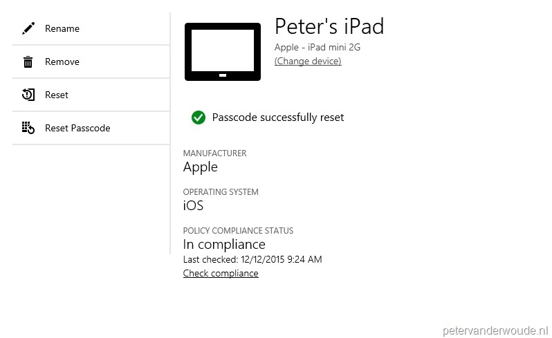 Reset passcode via the Company Portal website – All about Microsoft Intune