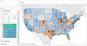 Geo Spatial Analysis Using Map Layers, Buffer Calculations, and Parameter Actions | phData