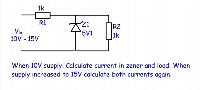 How To Solve A Zener Diode Circuit - Circuit Diagram