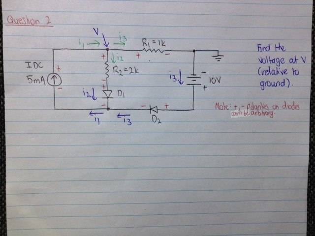 How To Solve A Diode Circuit - Wiring Diagram