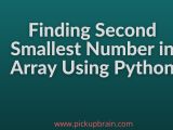 Write A Python Program To Find The Second Smallest Number In A List